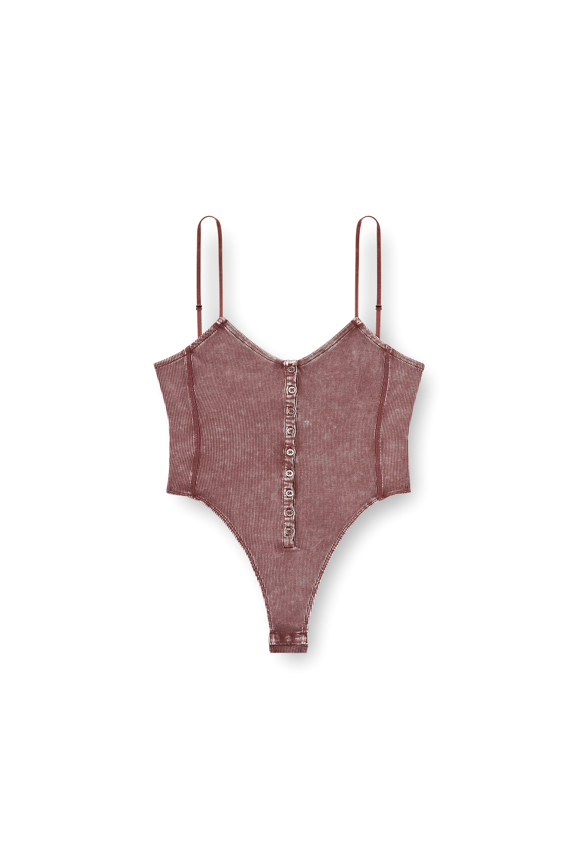 Women's Thong bodysuit in marbled ribbed jersey | ToBeDefined | Diesel