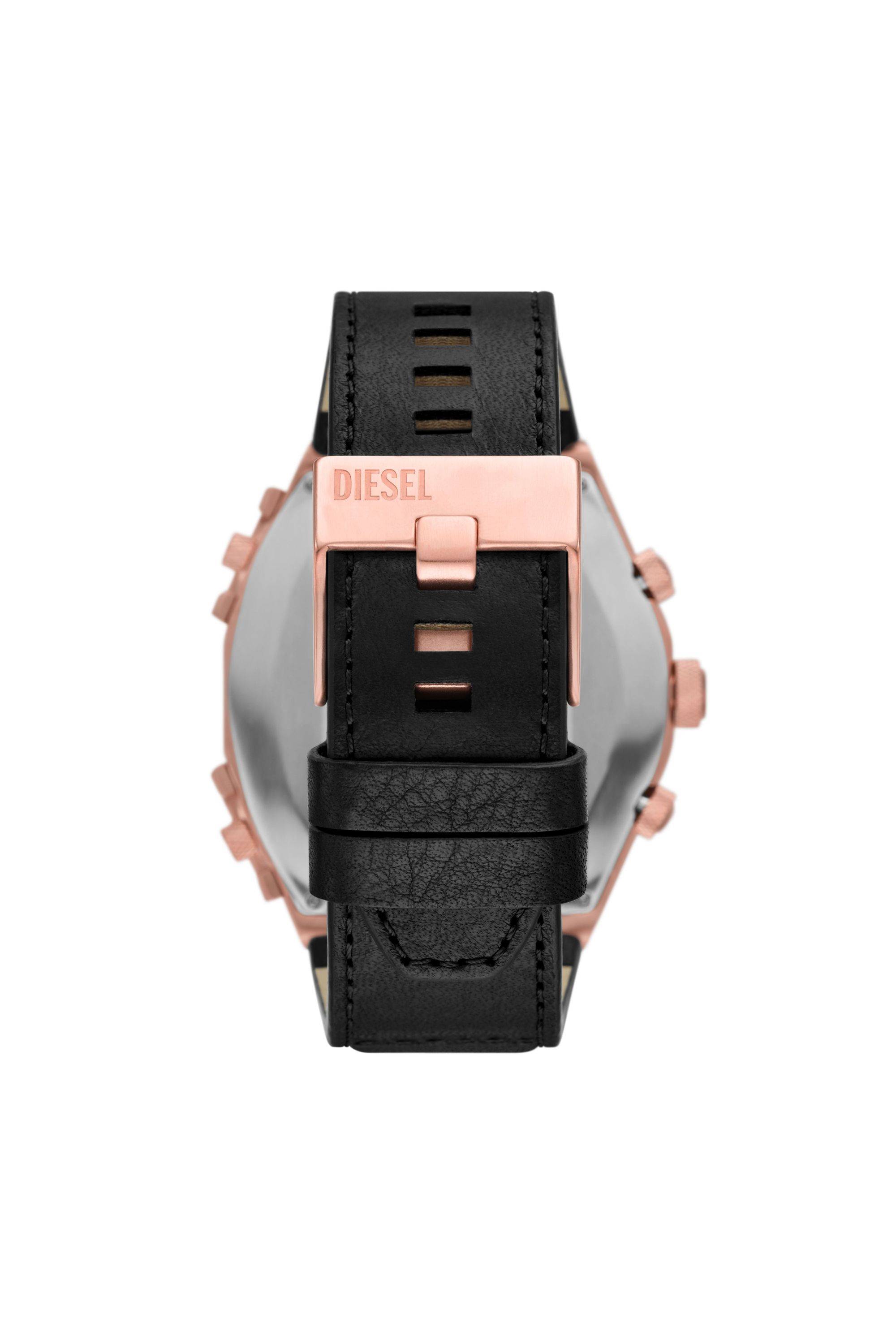Men's Sideshow Black Leather Watch | Black | Diesel