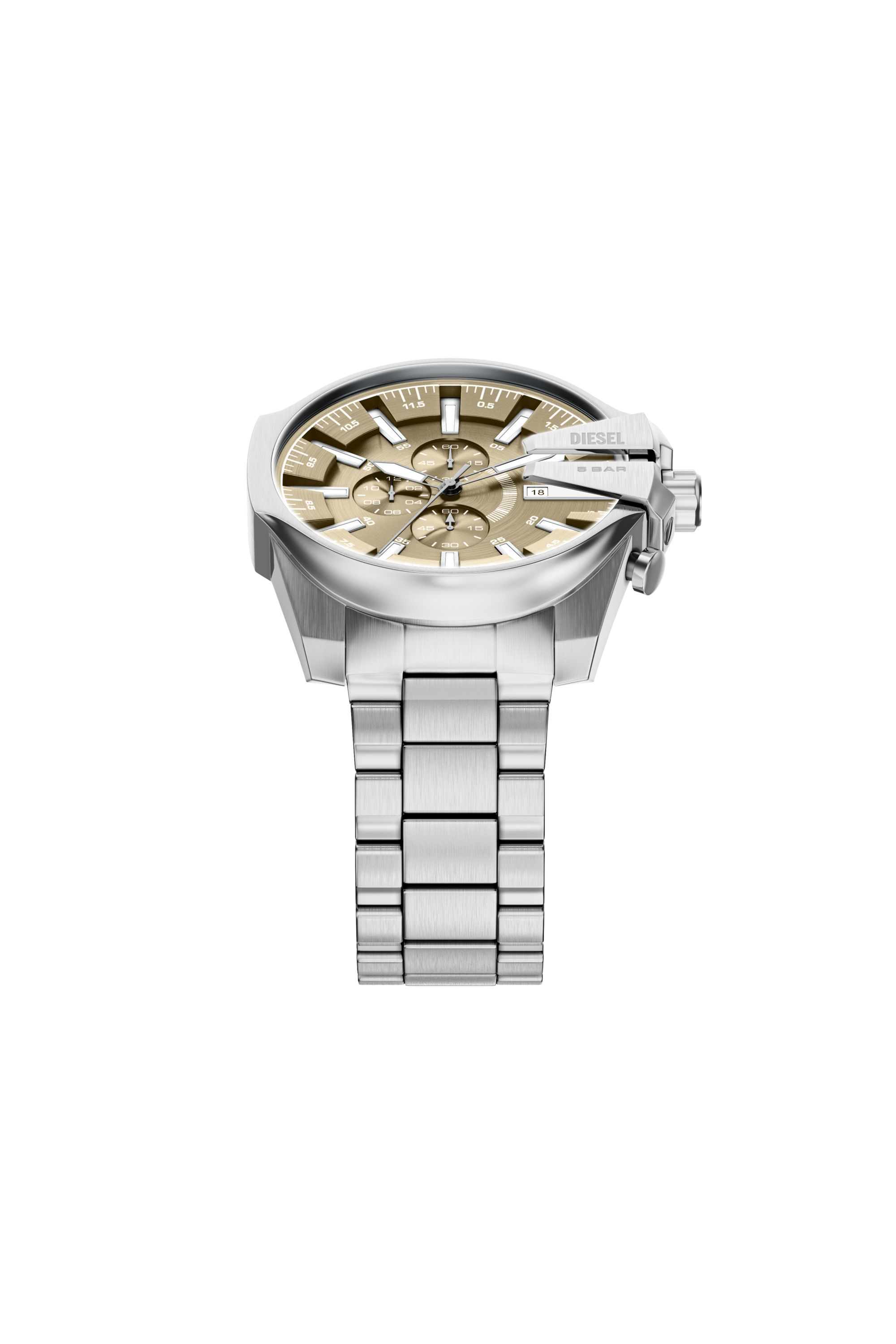 Mega Chief Slim Reloj de Acero Inoxidable Hombre | Plateado | Diesel