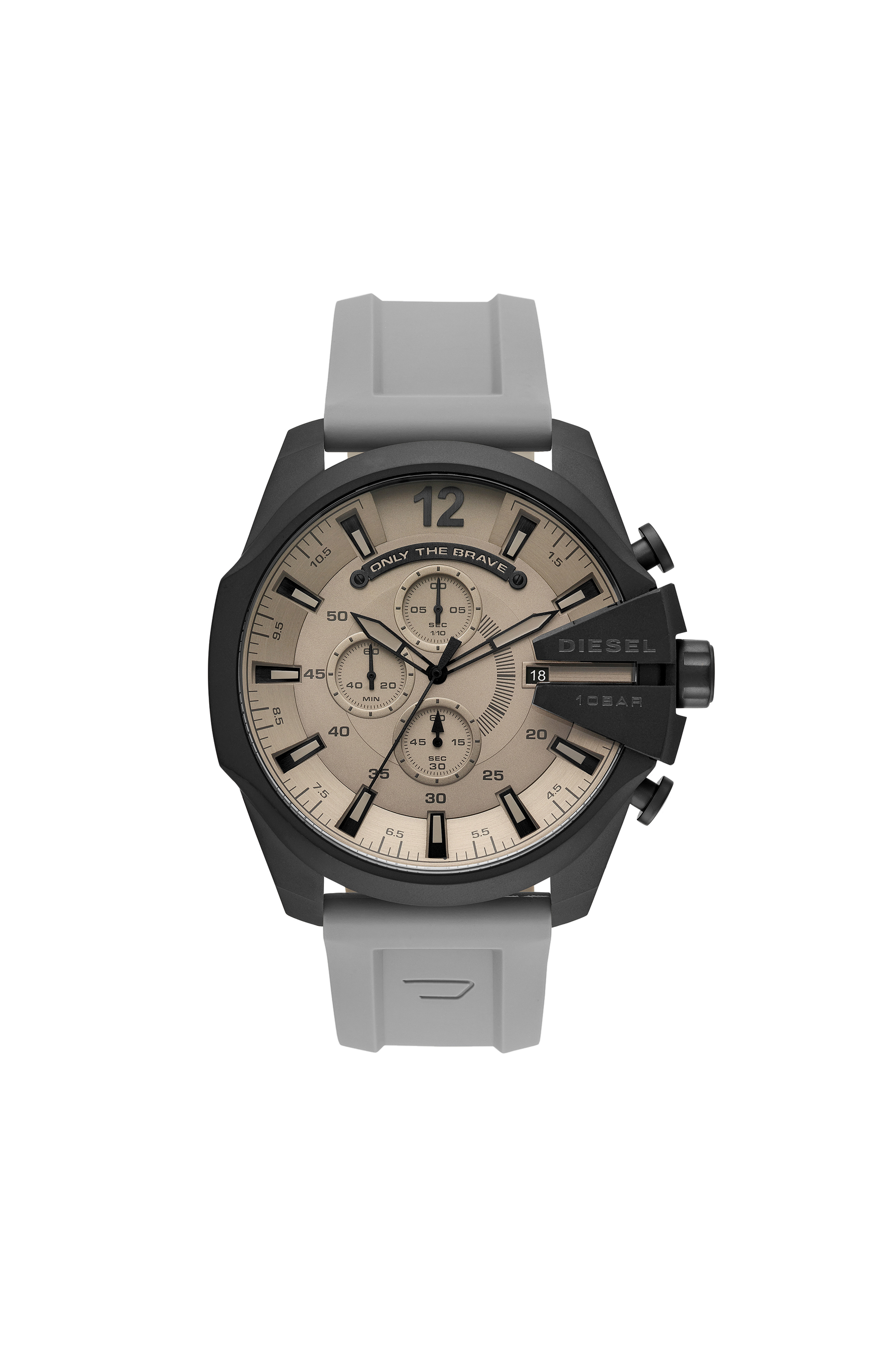 DZ4496 Man: Mega Chief analog gray silicone watch | Diesel