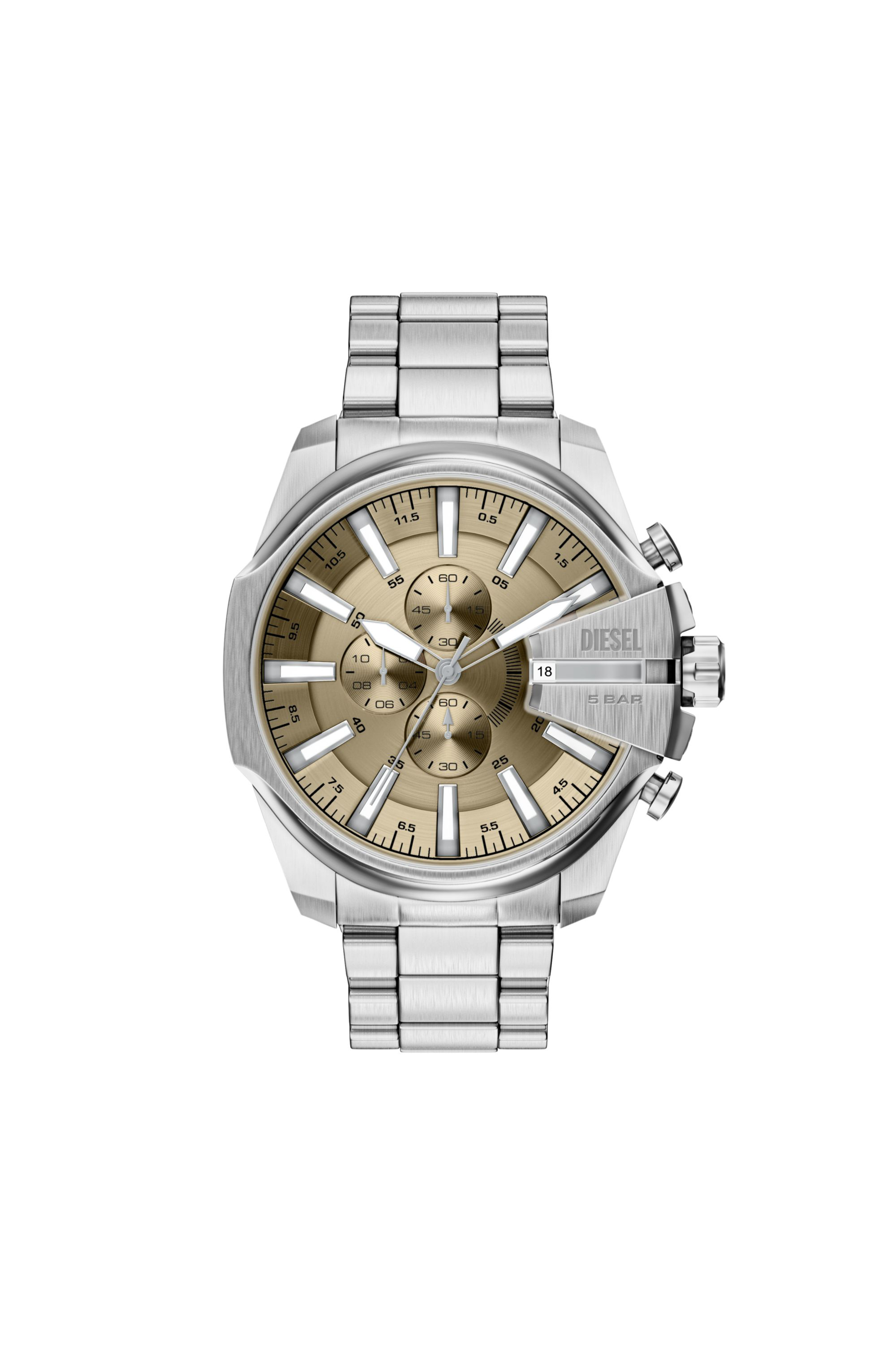 Mega Chief Slim Reloj de Acero Inoxidable Hombre | Plateado | Diesel