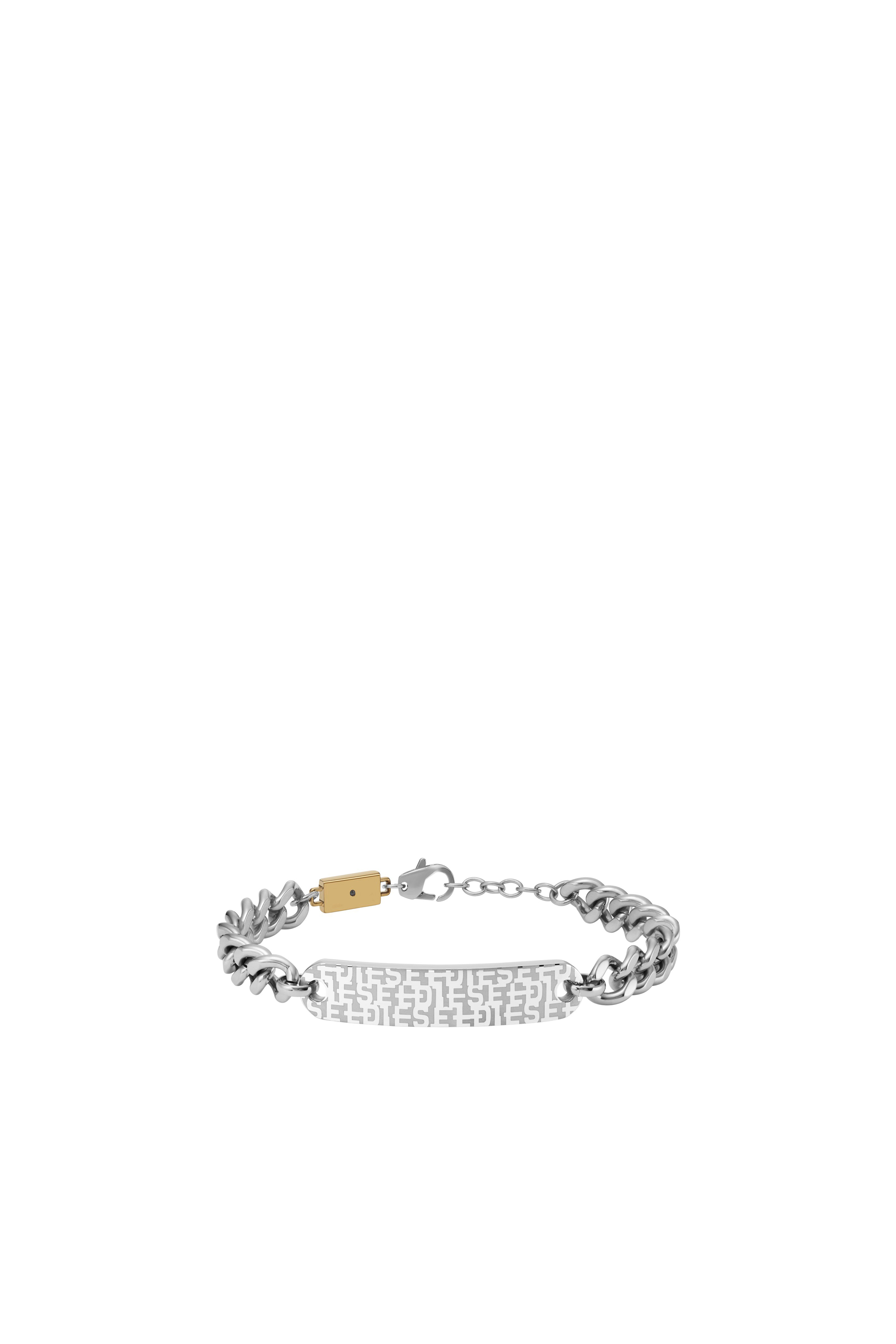 Women's Font Two-Tone ID Chain Bracelet | Silver | Diesel